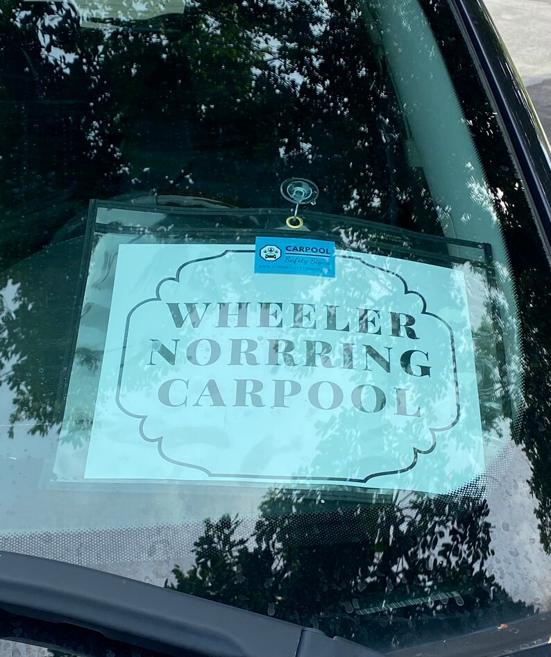 Small Student Pick-up Signs | Car Rider Tags | Student Name Tags ...