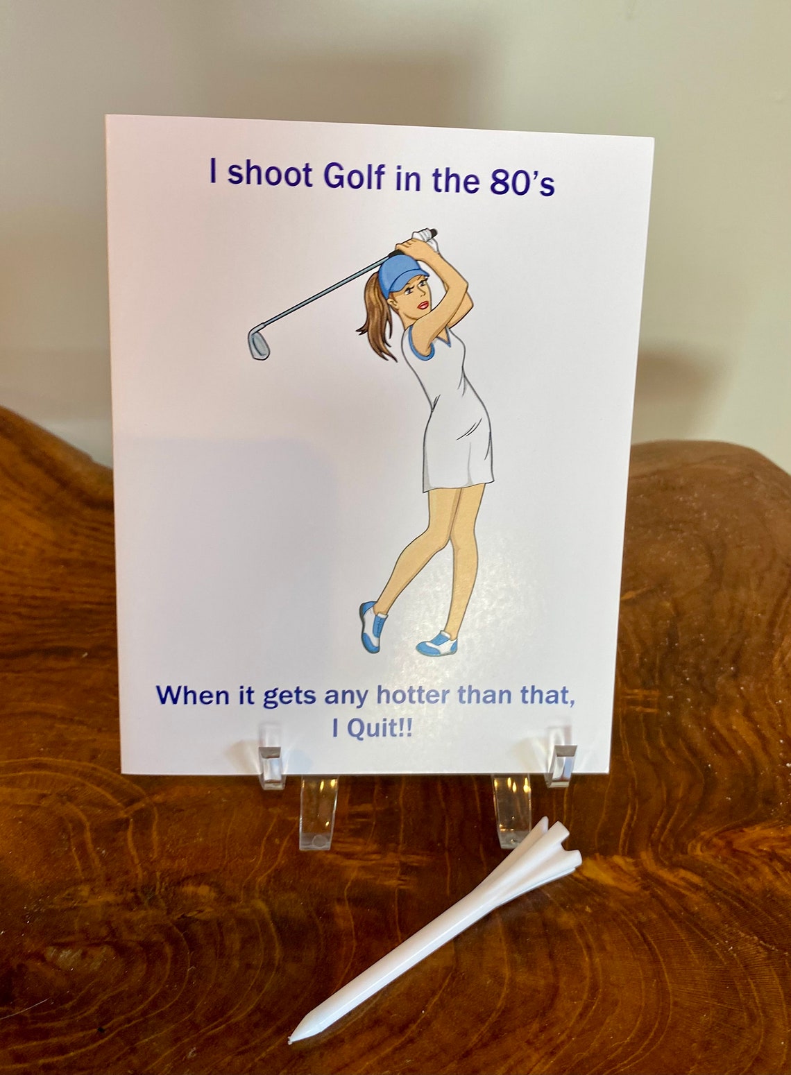 Lady Golf Cards, Golf Thank You Notes, FREE SHIPPING, Blank Note Card ...