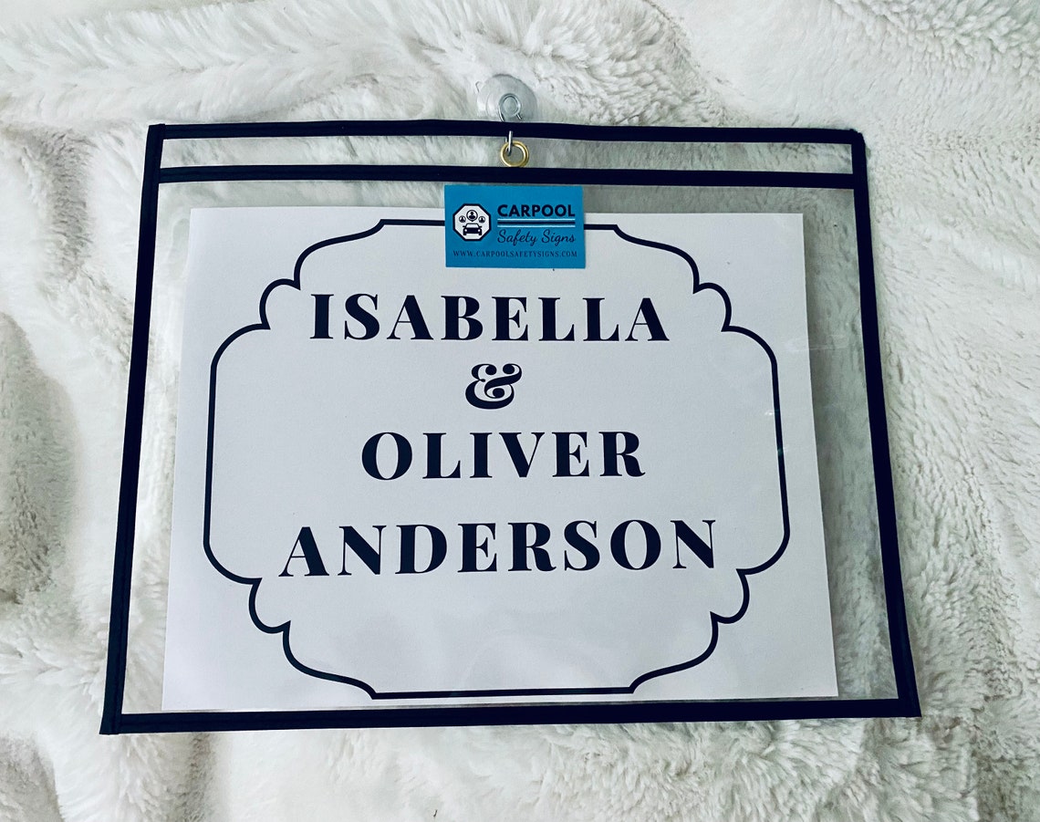 Small Student Pick-up Signs | Car Rider Tags | Student Name Tags ...