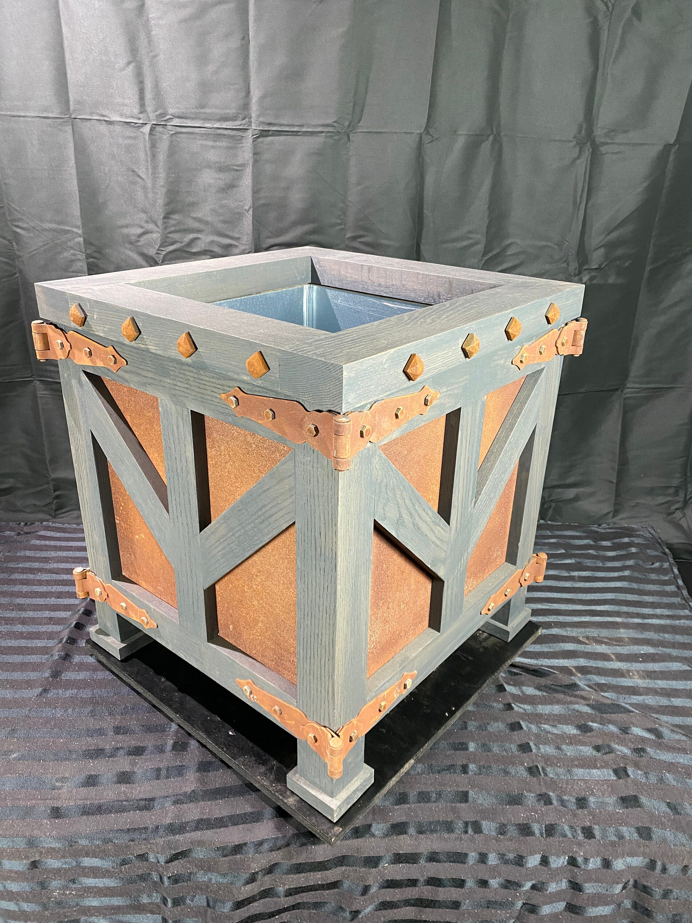 Old World Tudor Style Planter. Custom Planter Boxes, Metal Planter Box ...