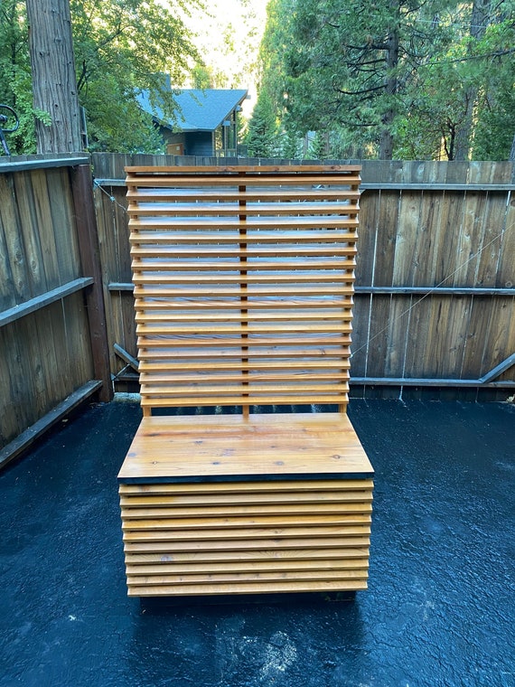 Outdoor Storage Bench With Trellis. Outdoor Drop Box Parcel Boxes Mid Century Modern Bench Tall Privacy Screen Architectural Mailbox. Etsy