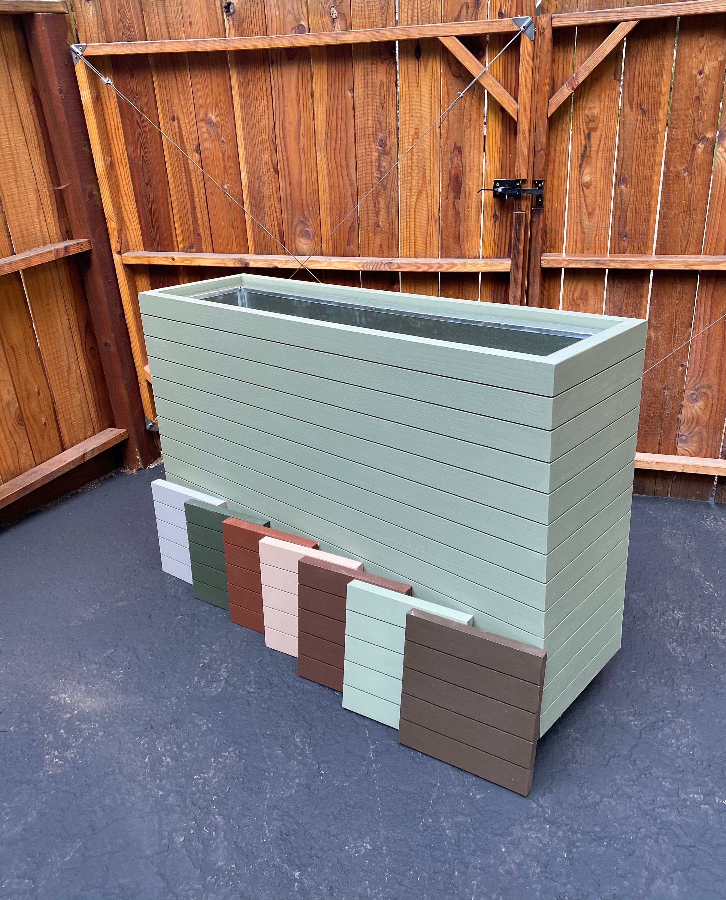 Tall Modern Privacy Planter, Custom Planter Boxes,seven Colors, Solid ...