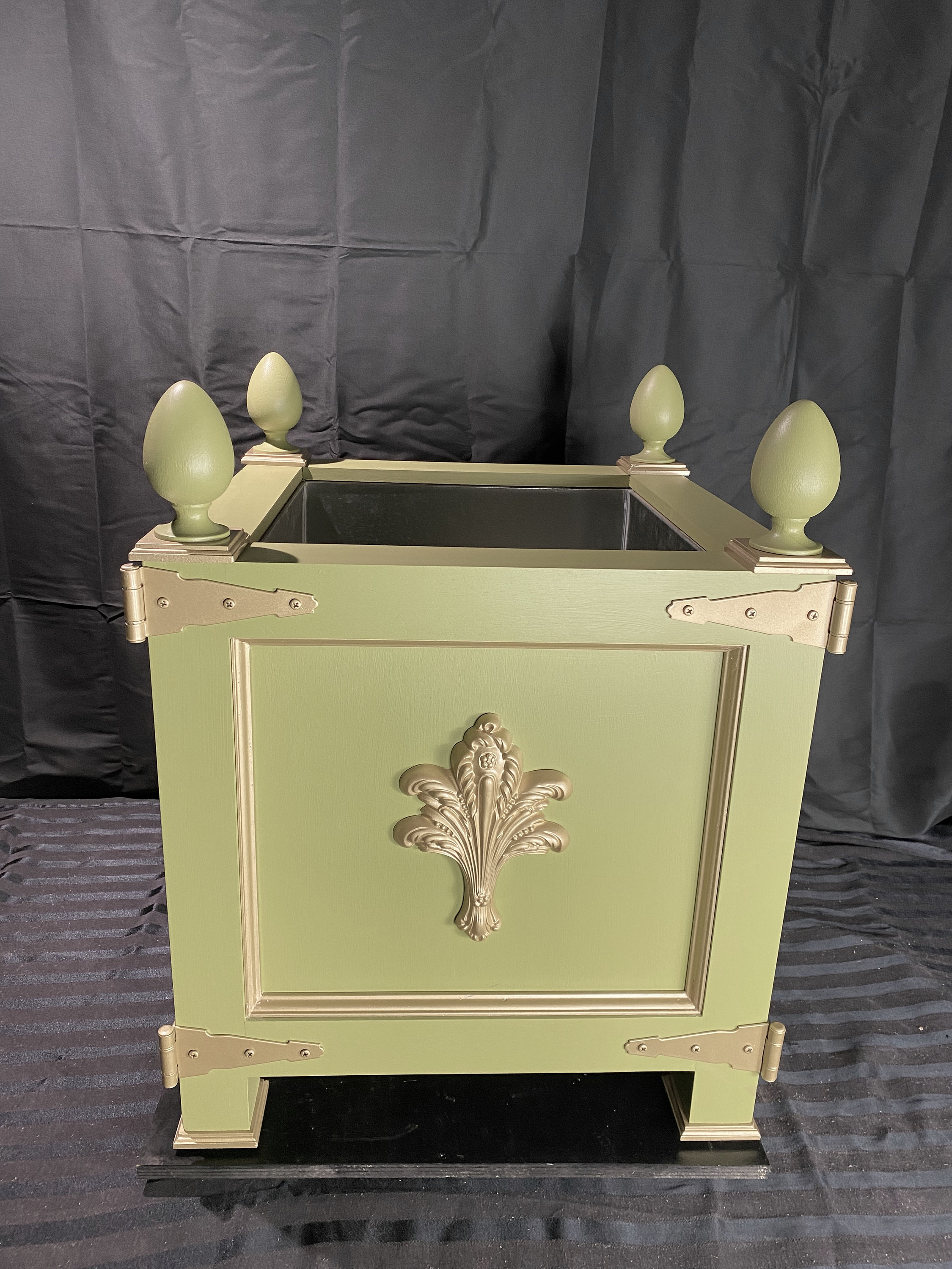 Gilded Old World Style Planter. Custom Planter Boxes, Metal Planter Box ...