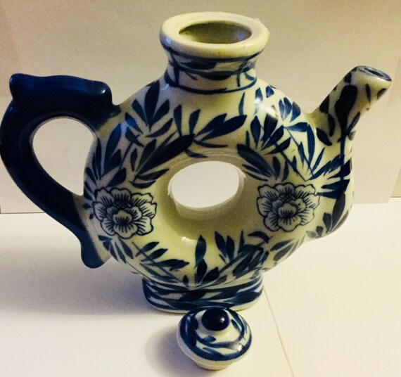 Coffee & Tea Makers Personal Tea Pot Friendship Gift Vintage Blue and ...