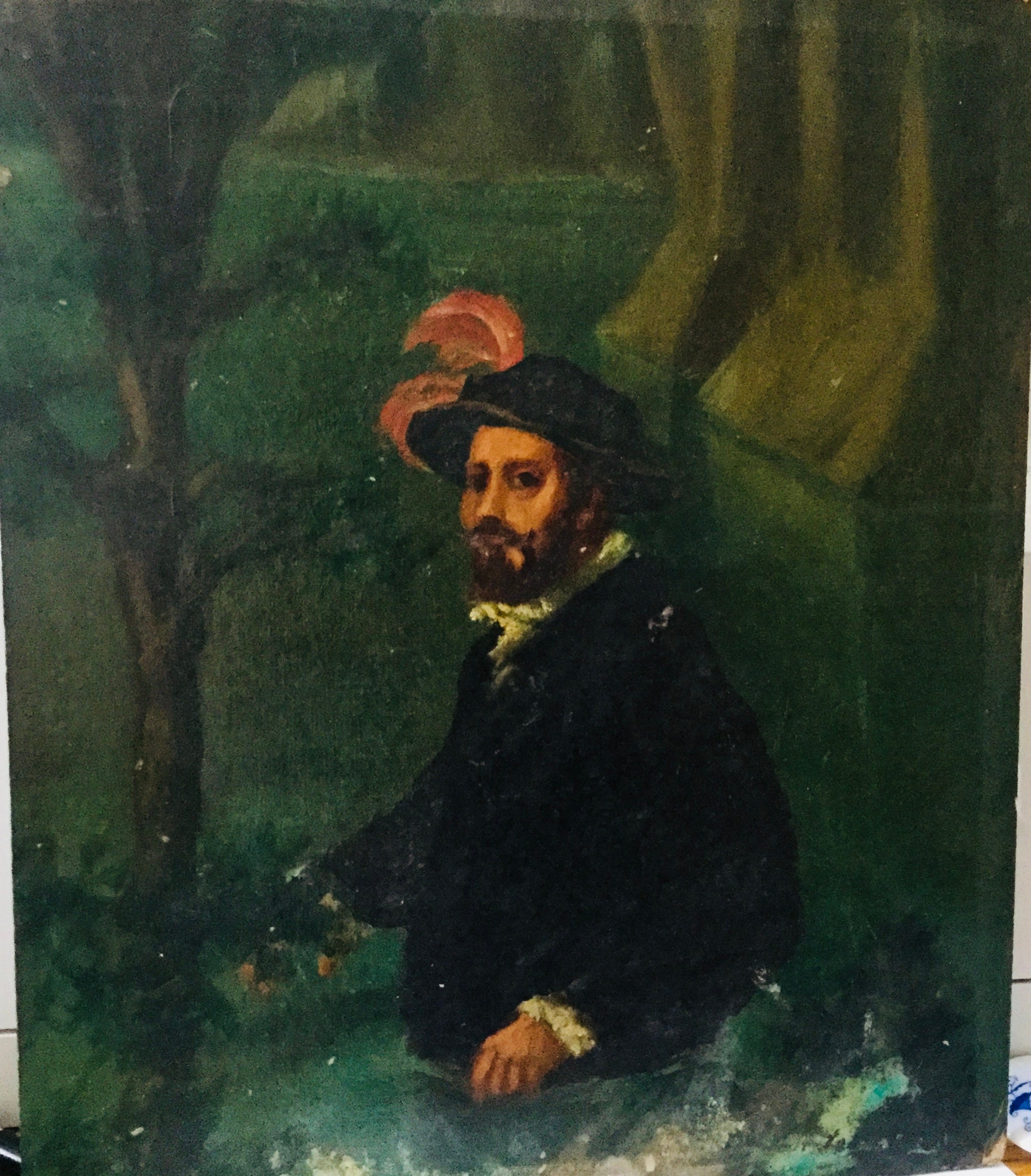 Signed Herbert Leopold * Man With Feathered Hat * (1921-2009) From ...