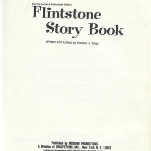 Vintage Flintstone Story Book by Horace J. Elias H/C 1974 Hanna-barbera ...