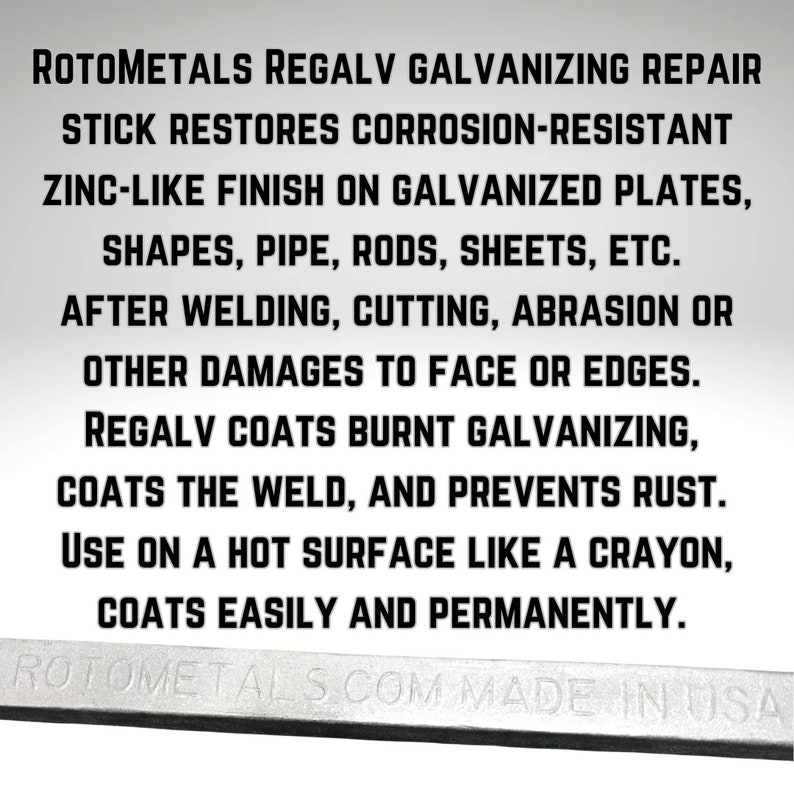 Rotometals' REGALV Galvanizing Repair Stick - Etsy