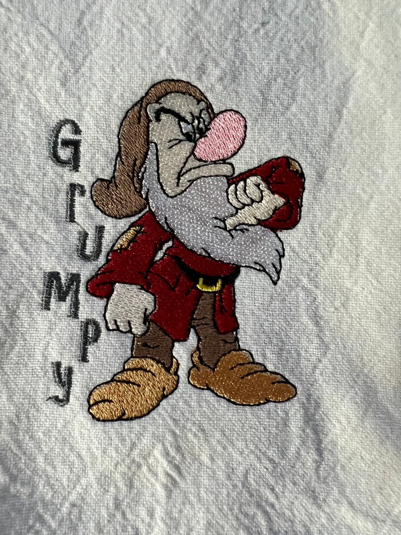 Grumpy, Seven Dwarfs Kitchen Towel, Dish Towel - Etsy