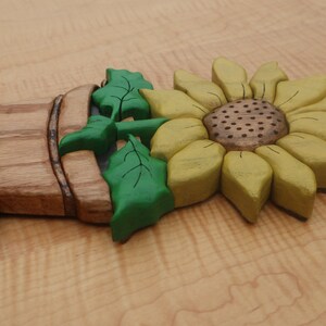 SUNFLOWER INTARSIA Wall Hanging/wall Decor, Intarsia Wooden Art, 3D ...