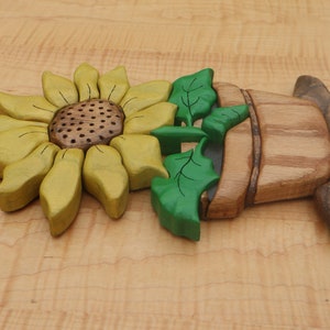 SUNFLOWER INTARSIA Wall Hanging/wall Decor, Intarsia Wooden Art, 3D ...