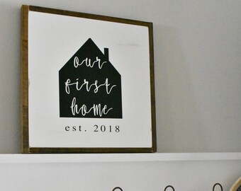Our first home sign | Etsy