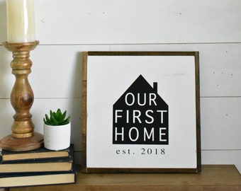Our first home sign | Etsy