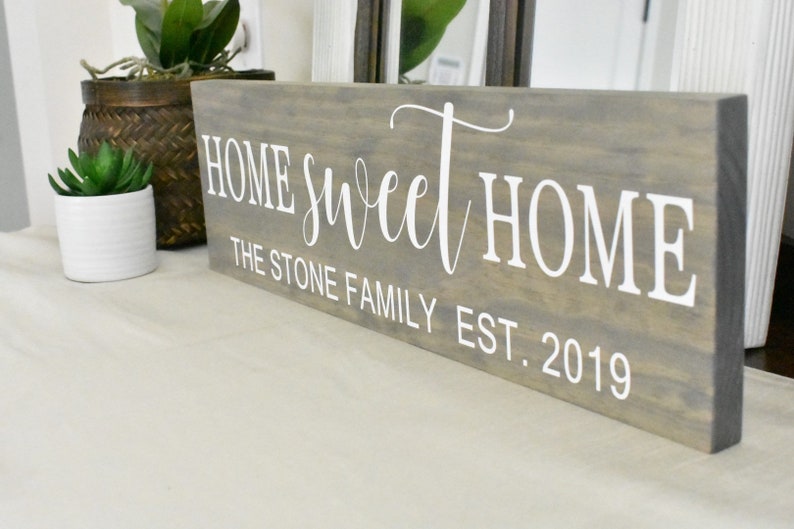 Home Sweet Home Established Date Sign Personalized Sign New | Etsy