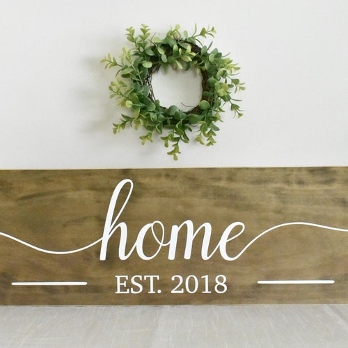 Home Sweet Home Established Date Sign Personalized Sign New - Etsy