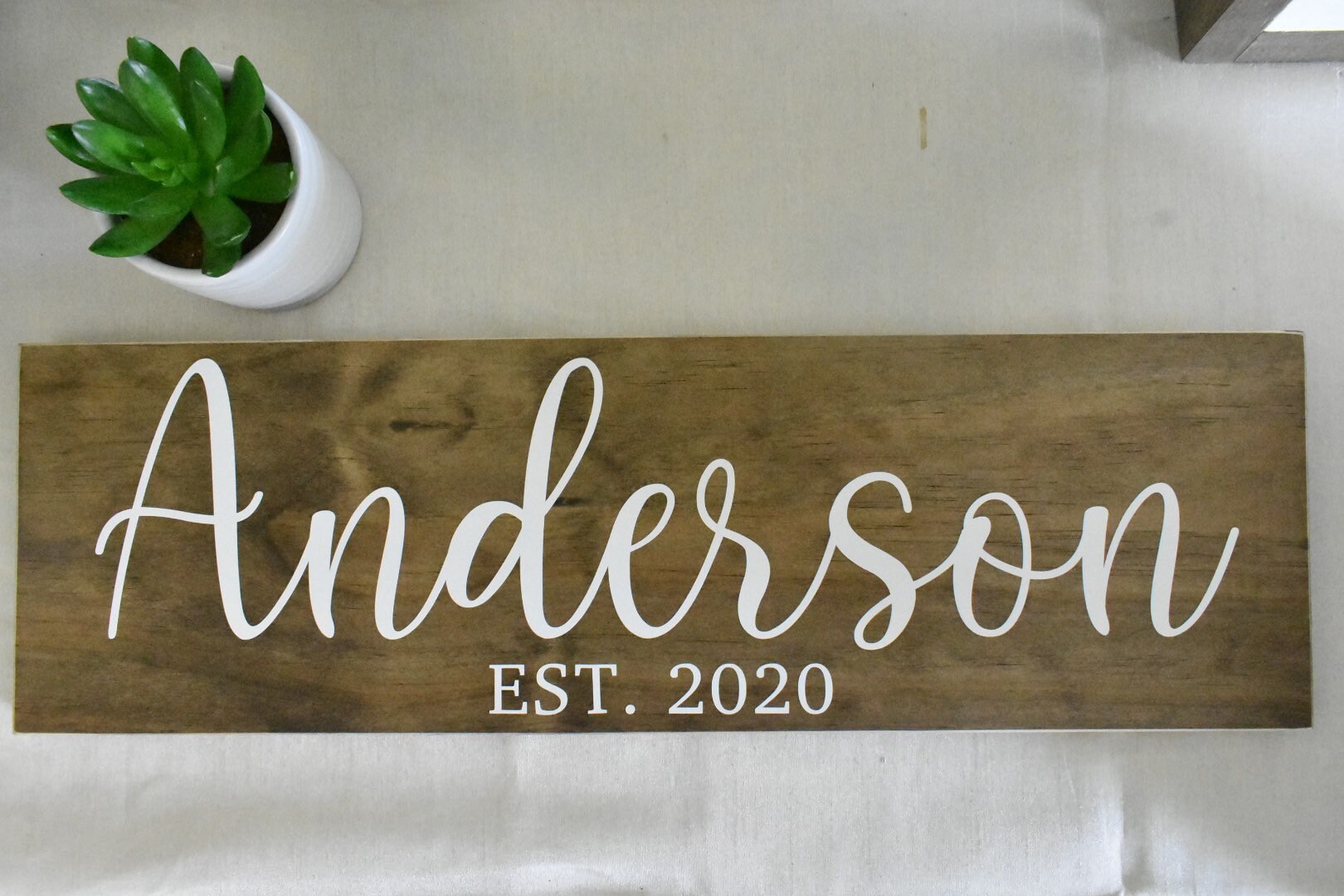 Established Date, Personalized Sign, Wood Sign, Family Name Sign, Last ...