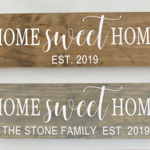 Home Sweet Home Established Date Sign Personalized Sign New - Etsy