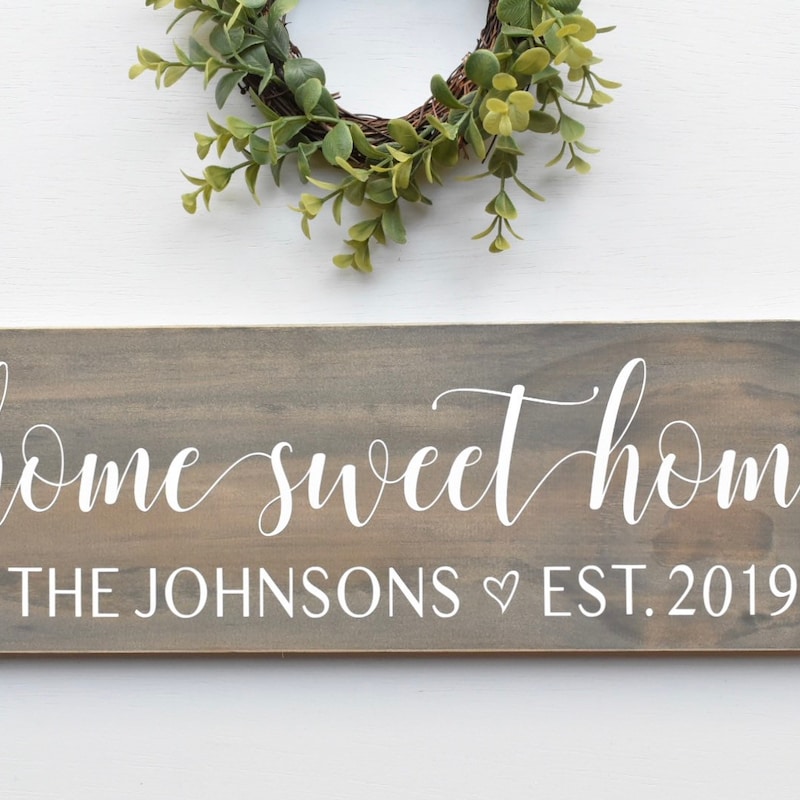 Home Established Sign - Etsy