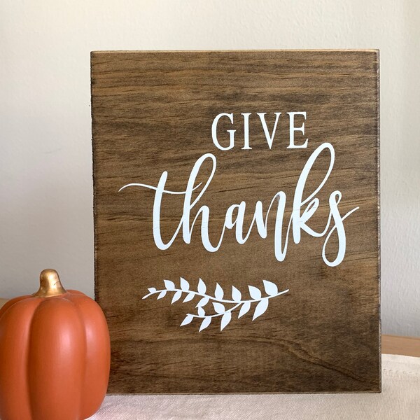 Give Thanks Sign - Etsy