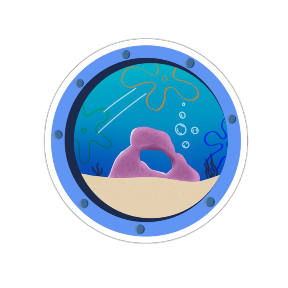 Spongebob Window Sticker - Etsy