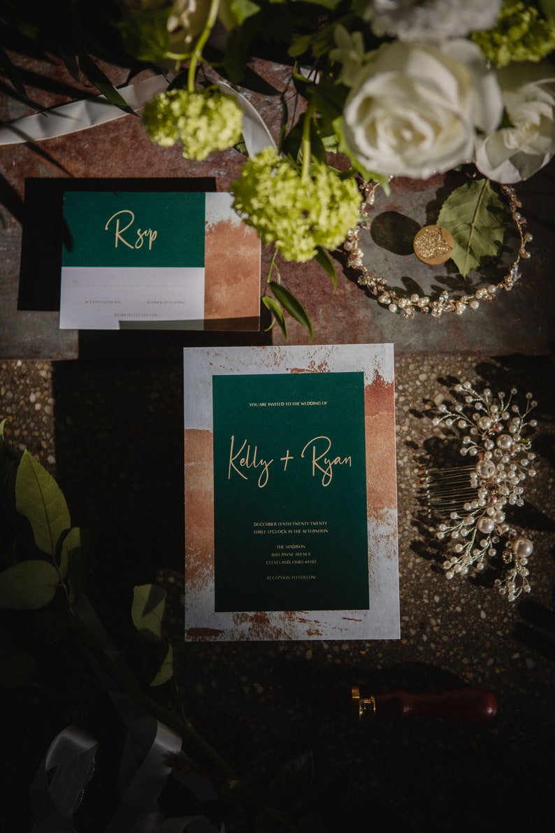Modern Ethereal Wedding Invitation | Etsy