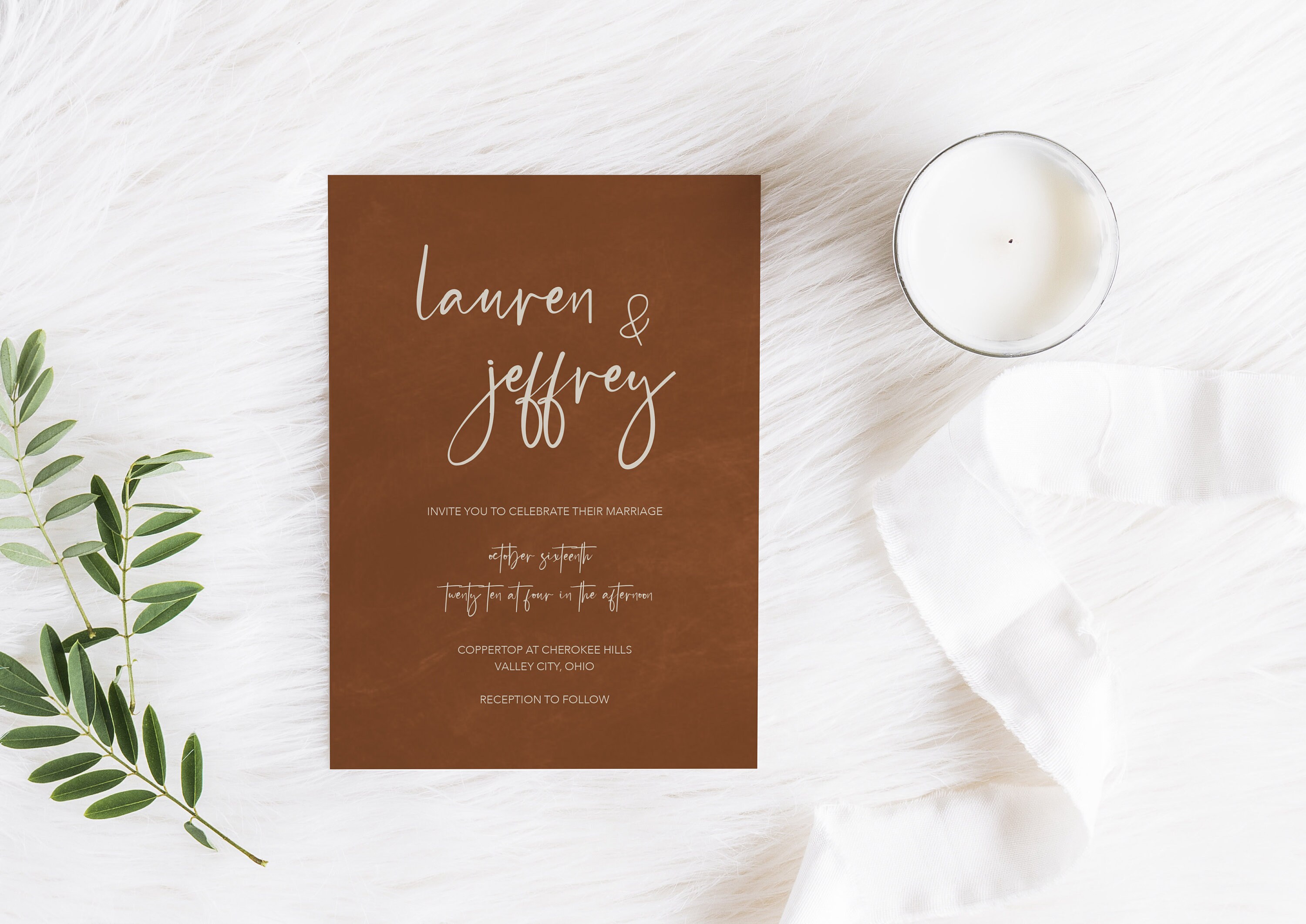 Fall Rust Wedding Invitation - Etsy