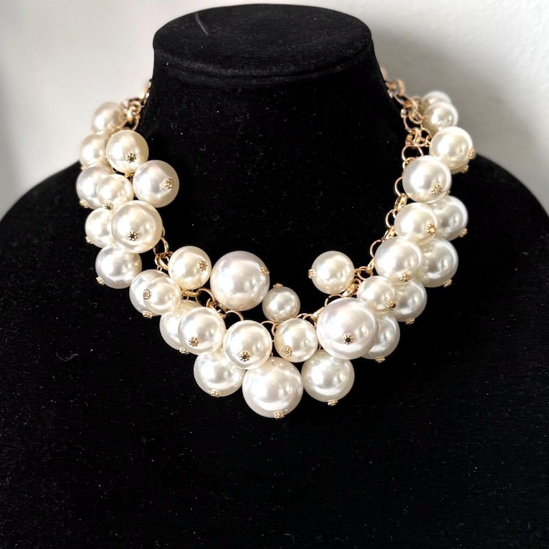 Ivory and Pearl Bib - Etsy