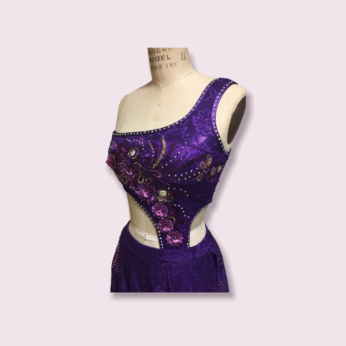 Competitive Costume Made to Order Purple Dance Costume With - Etsy