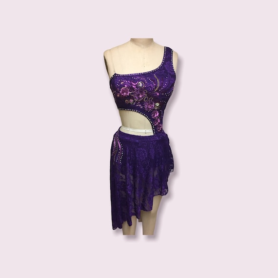 Competitive Costume Made to Order Purple Dance Costume With - Etsy Canada