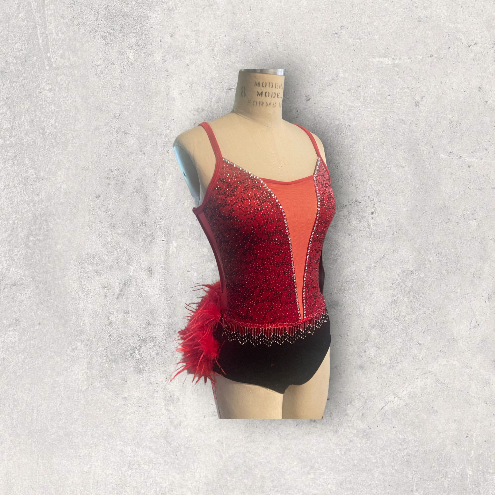 Custom Dance Costume Dance Competition Red Velvet With - Etsy