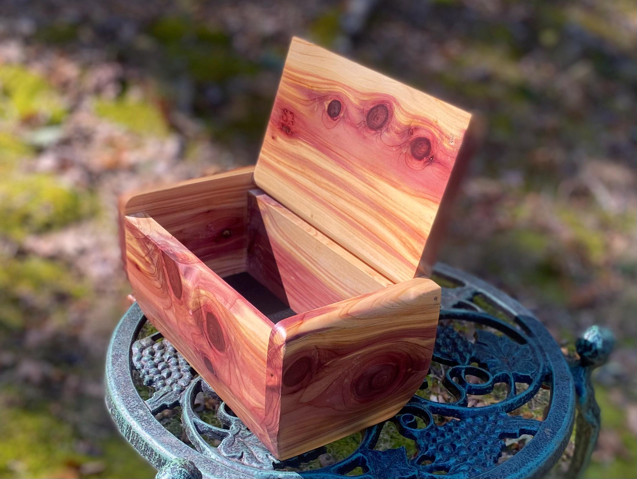 Handmade Wooden Cedar Keepsake Box, From Recycled / Reclaimed Lumber - Etsy