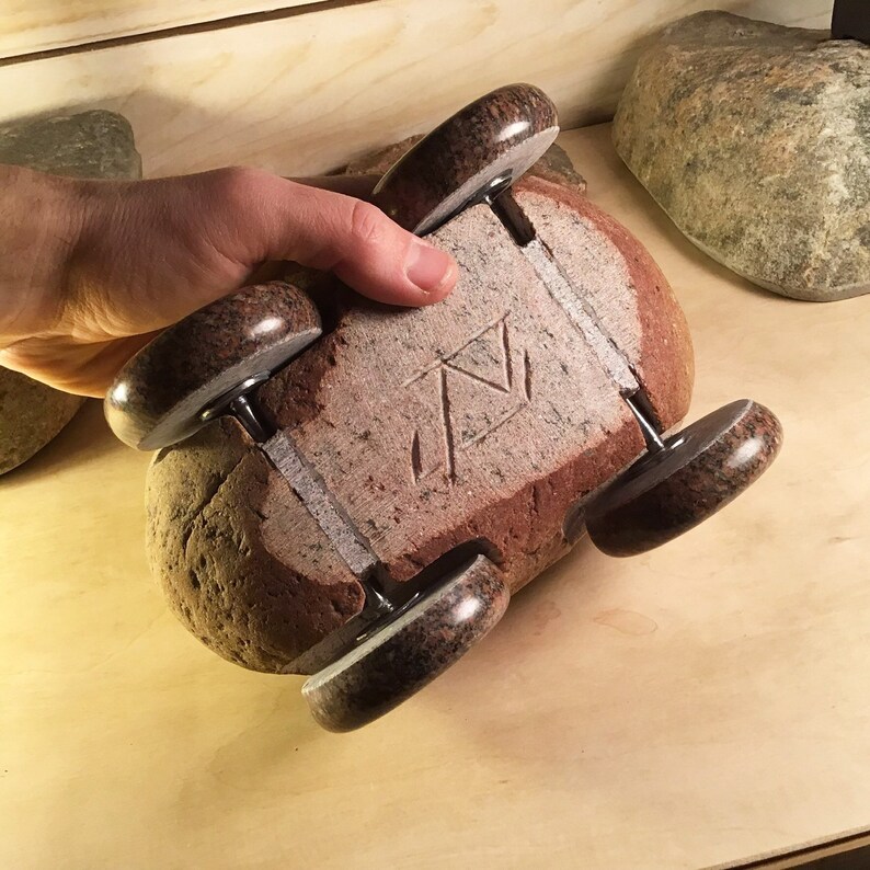 Car Made in Stone Natural Boulder the Toy Works Jeep - Etsy