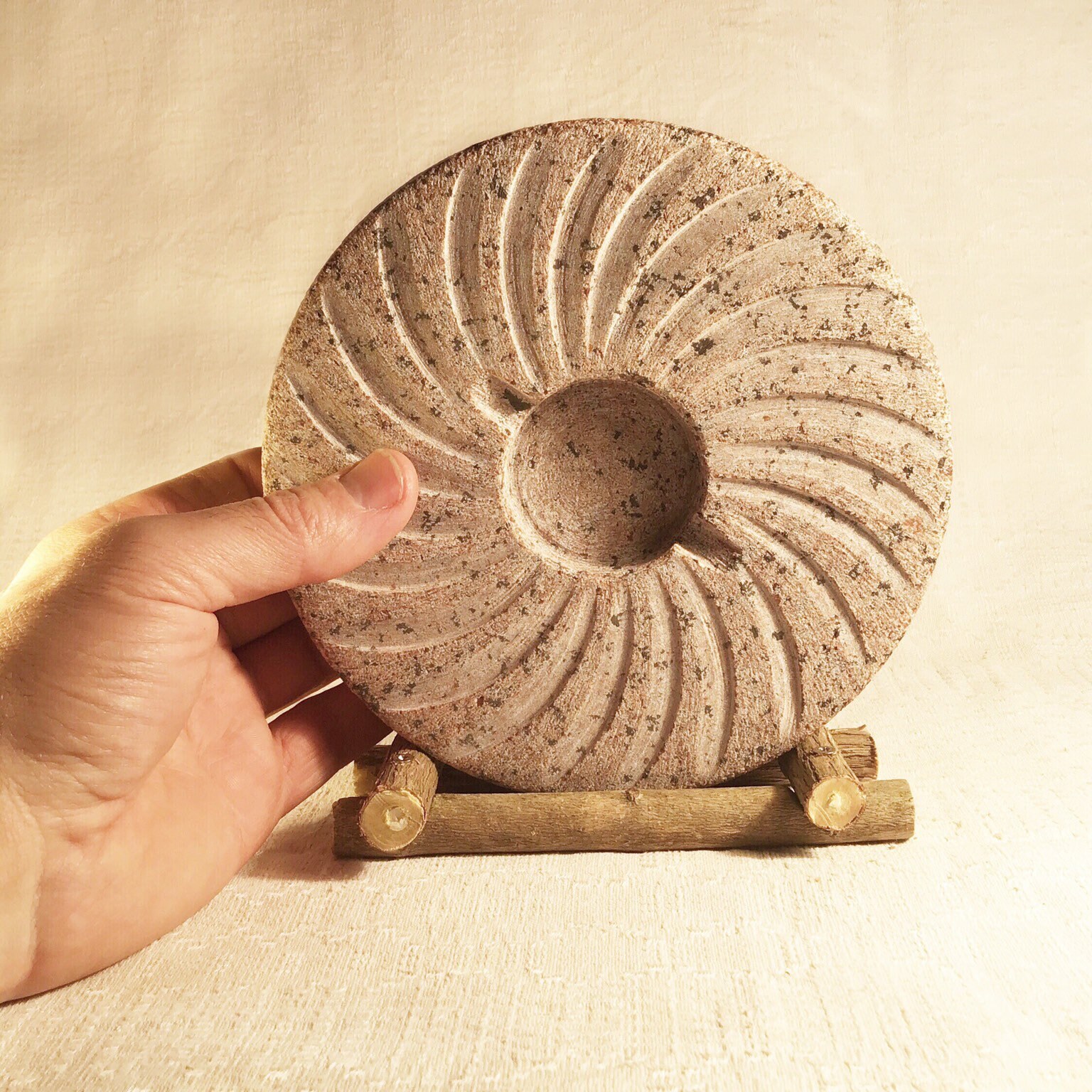 Millstone - Candle Holder, Custom Grinder, Windmill, Royal Dux, Ancient ...