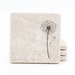 Dandelion Coasters, Flower Coaster Set, Summer Coasters, Travertine ...