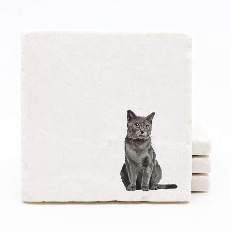 Cat Stone Coasters - Etsy