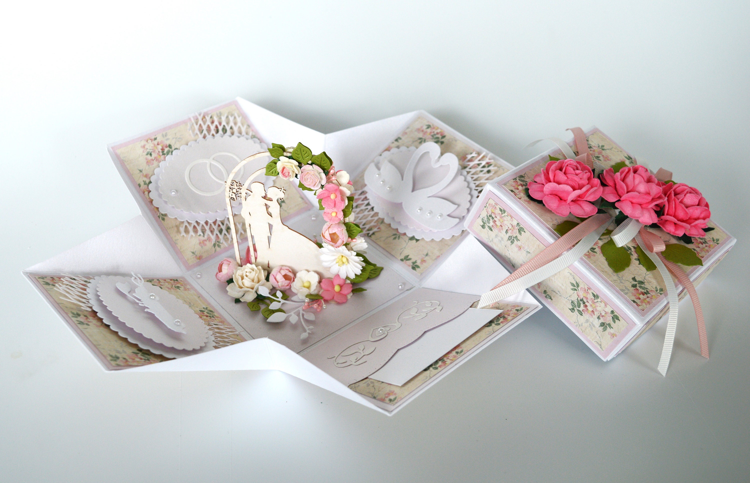 Exploding Wedding Card, Surprise Wedding Card, Wedding Explosion Box, Wedding Card, Newlyweds ...