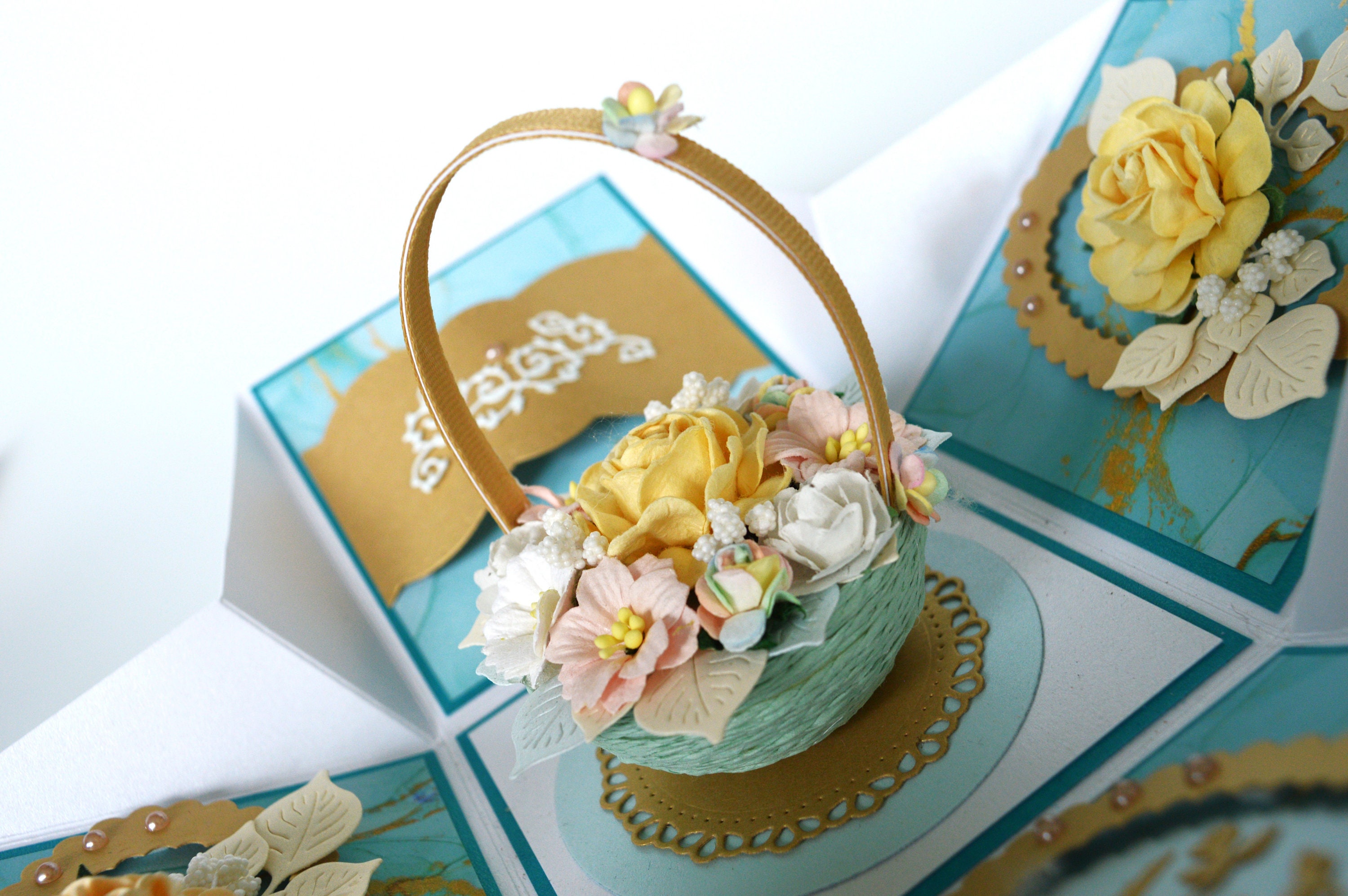 Greeting Explosion Card, Happy Birthday Card, Birthday Exploding Box, Exploding Box Card, 3D ...