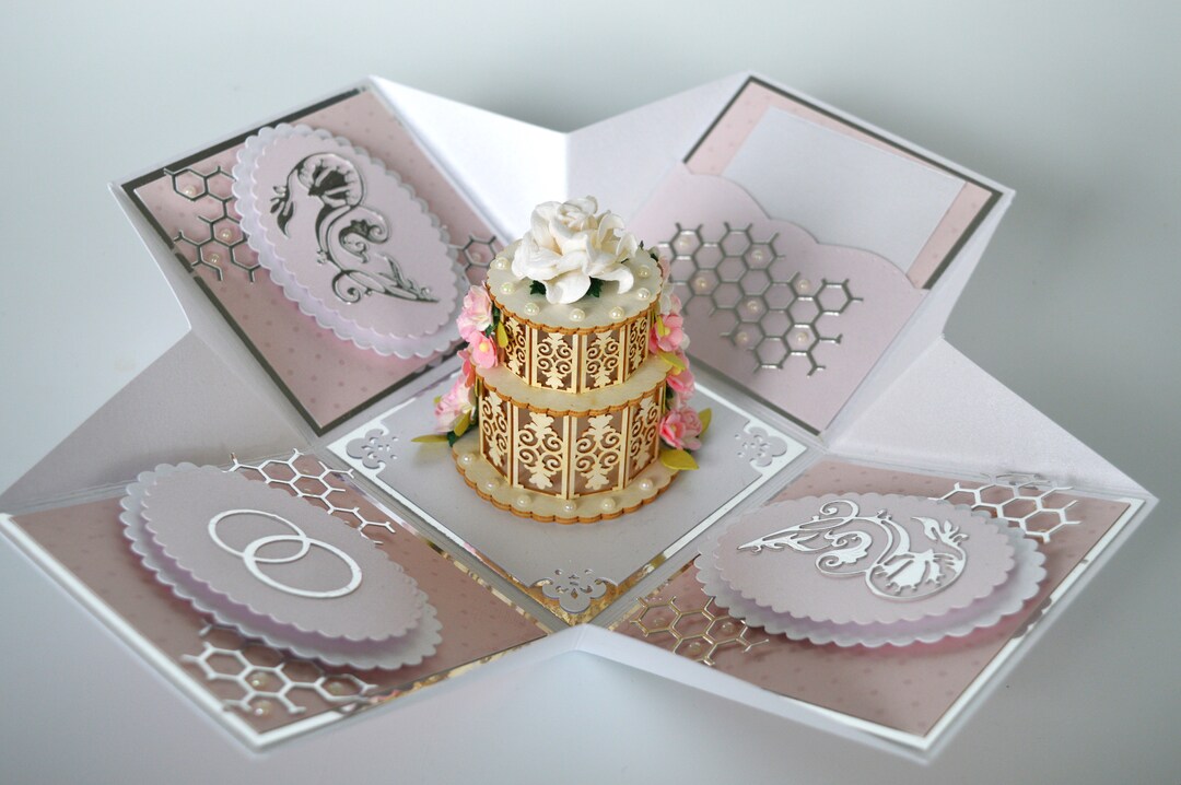 3D Wedding Card, Wedding Explosion Box, Folded Wedding Card, Wedding ...