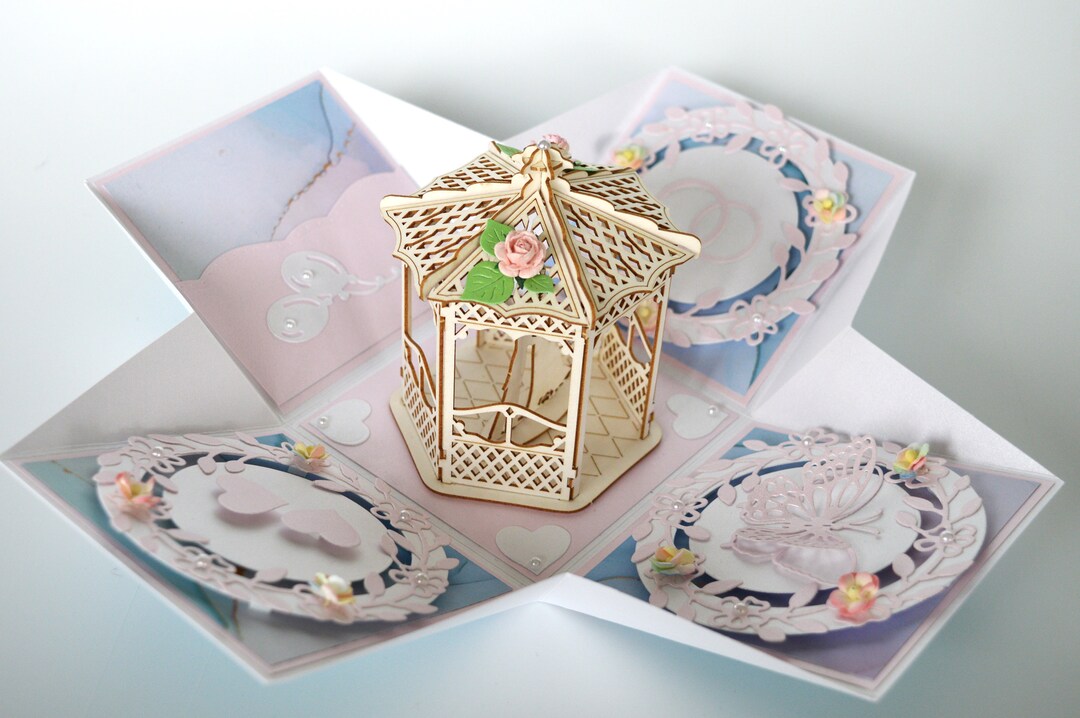 Wedding Exploding Card, 3D Wedding Card, Bride and Groom Card, Wedding ...