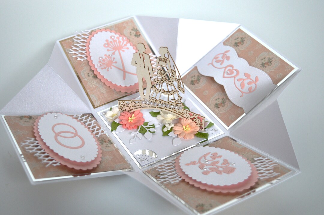 Explosion Wedding Card, Surprise Wedding Card, Wedding Exploding Card ...