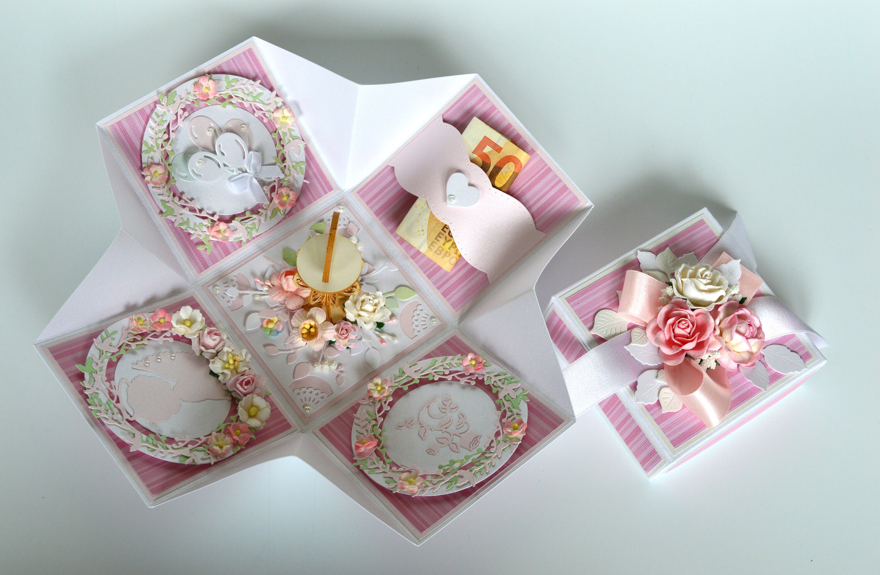 First Communion Card, Exploding Box Card, Angel Girl Card, Baptism Card, Explosion Box Card ...