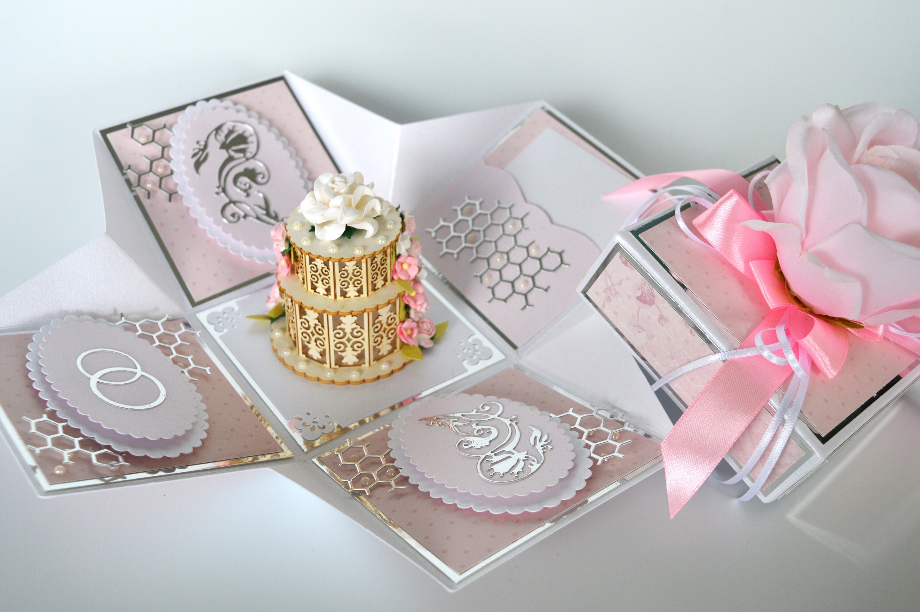 3D Wedding Card, Wedding Explosion Box, Folded Wedding Card, Wedding ...