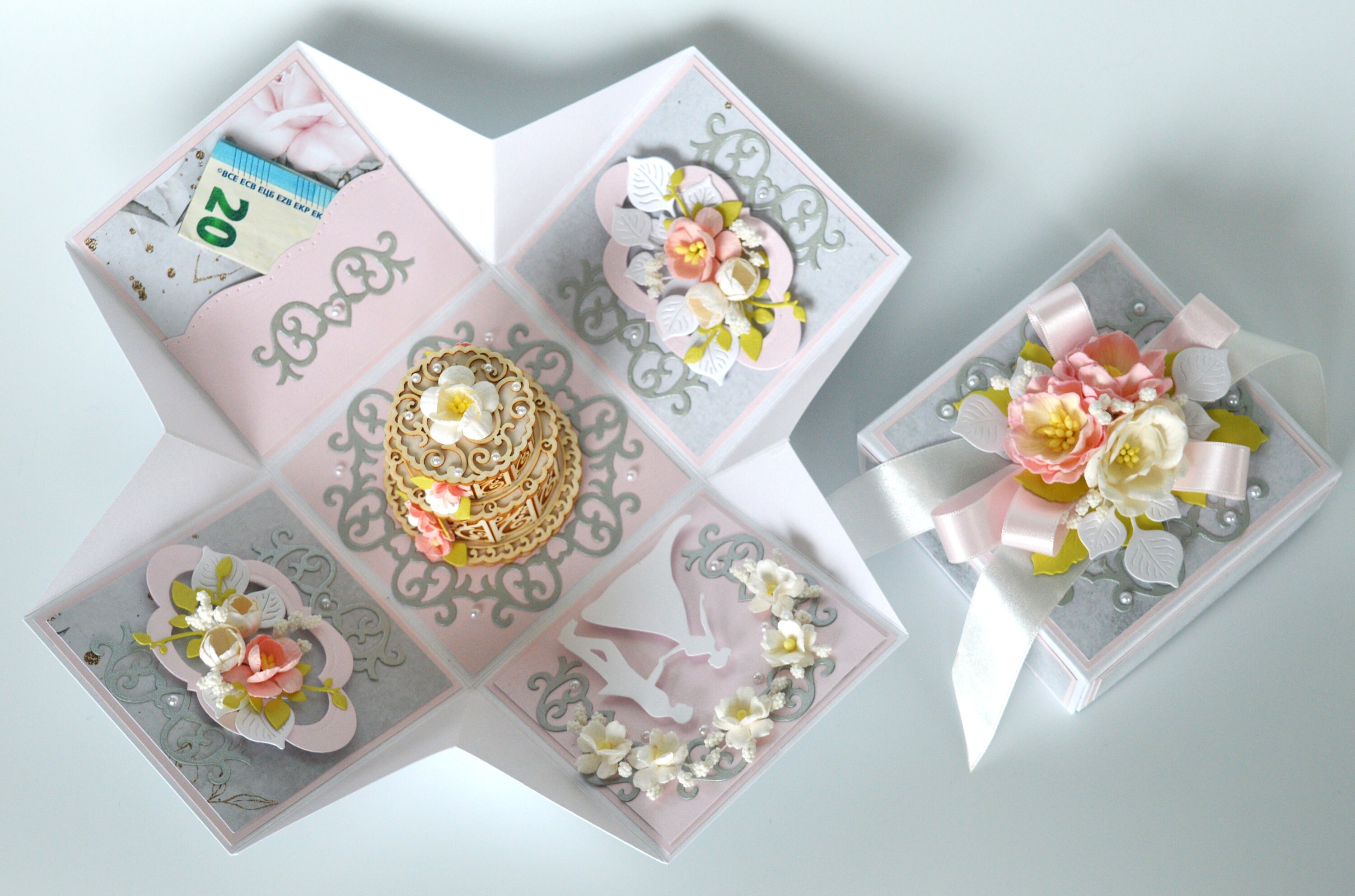 3D Wedding Card Wedding Explosion Box Folded Wedding Card - Etsy