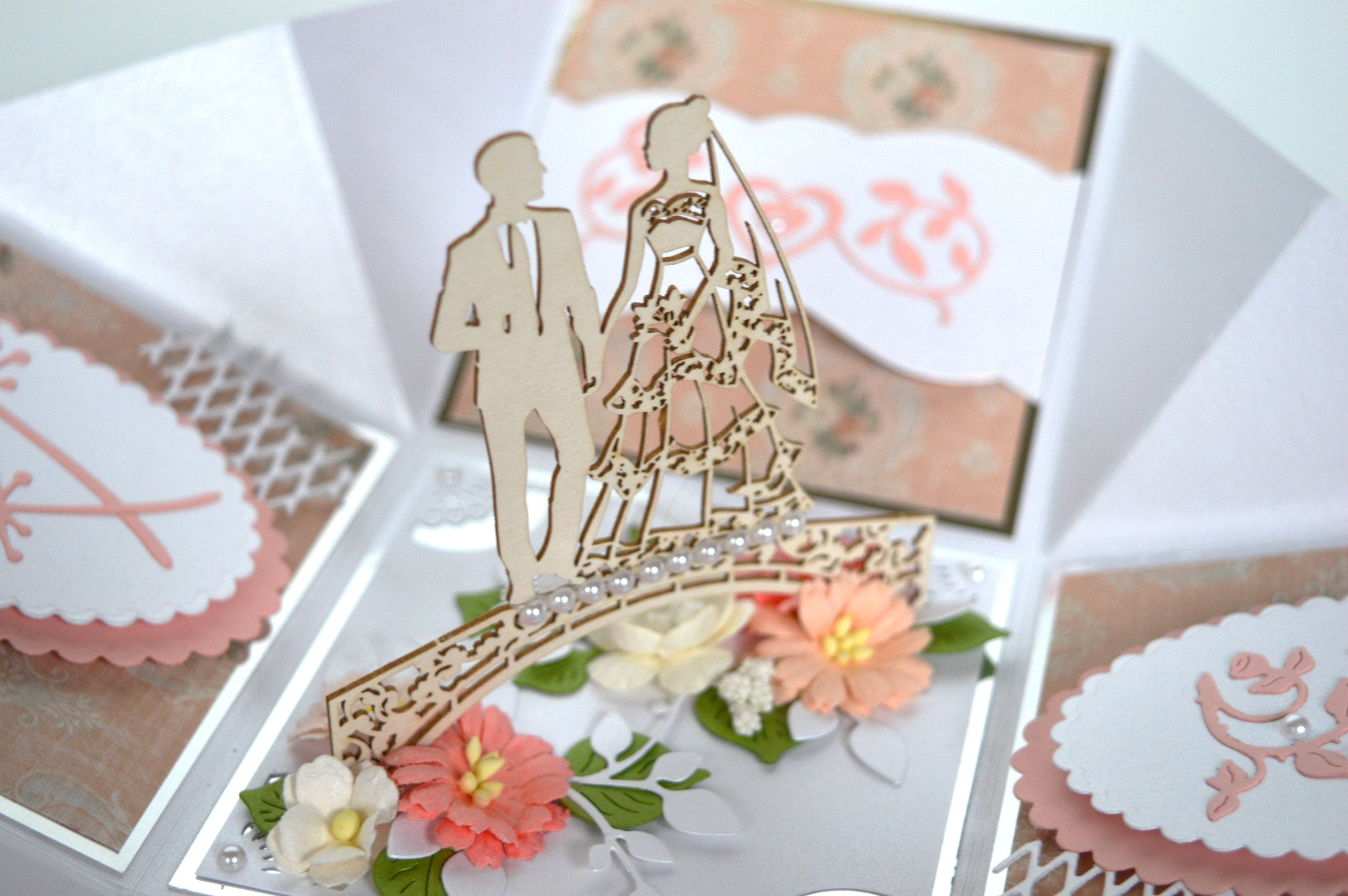 Explosion Wedding Card, Surprise Wedding Card, Wedding Exploding Card ...