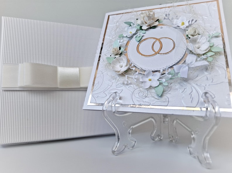 Elegant Wedding Card, Greeting Card, Wedding Gift Card, Card With a Box ...