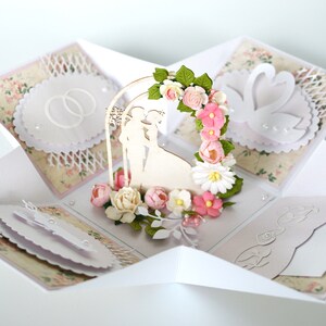 Exploding Wedding Card, Surprise Wedding Card, Wedding Explosion Box, Wedding Card, Newlyweds ...