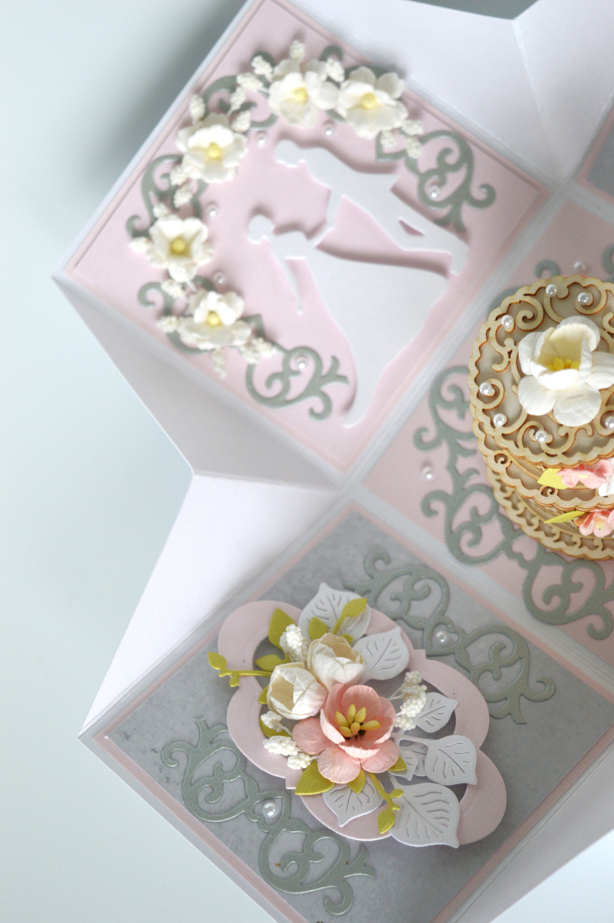 3D Wedding Card Wedding Explosion Box Folded Wedding Card - Etsy