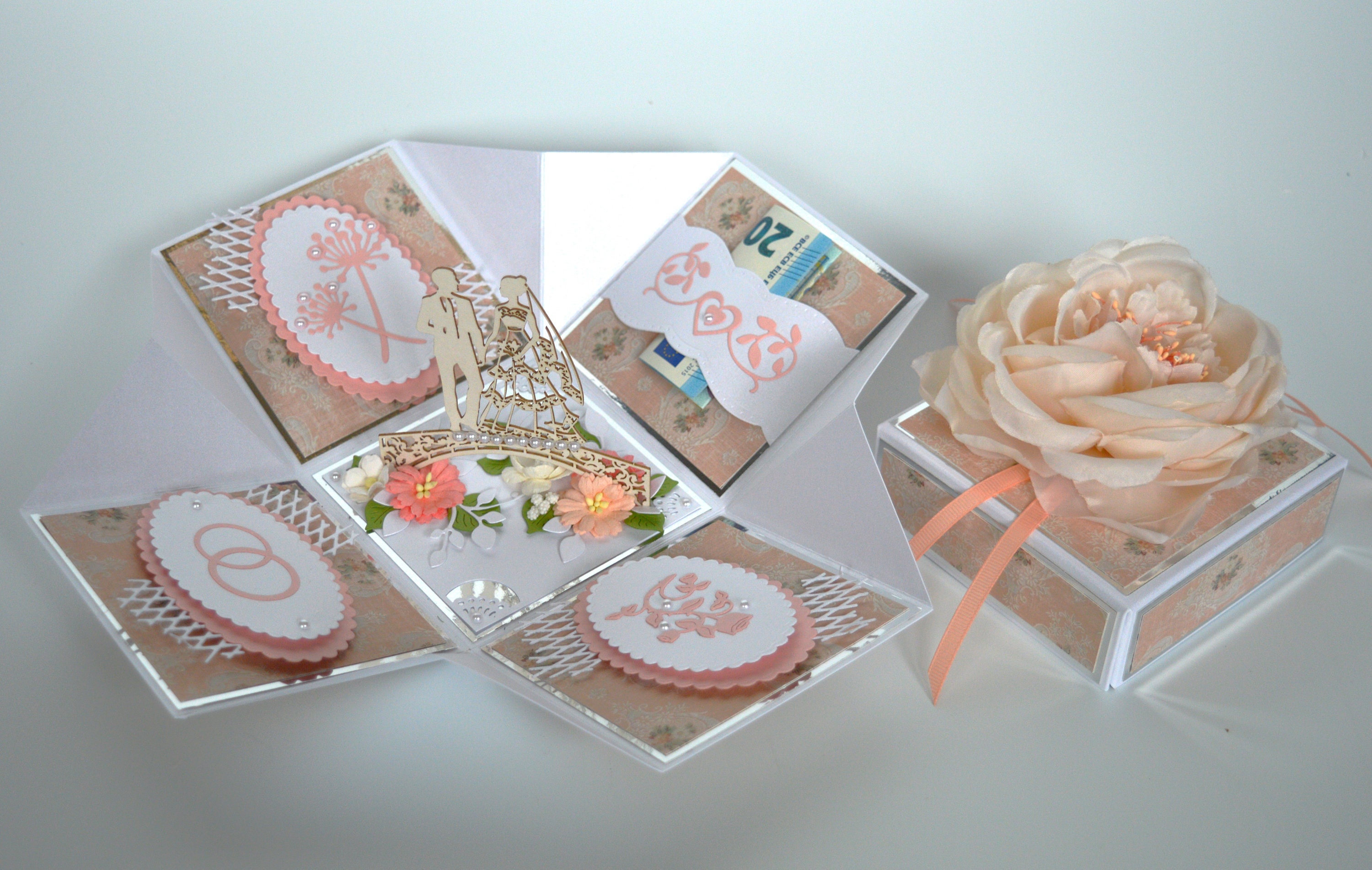 Explosion Wedding Card, Surprise Wedding Card, Wedding Exploding Card ...