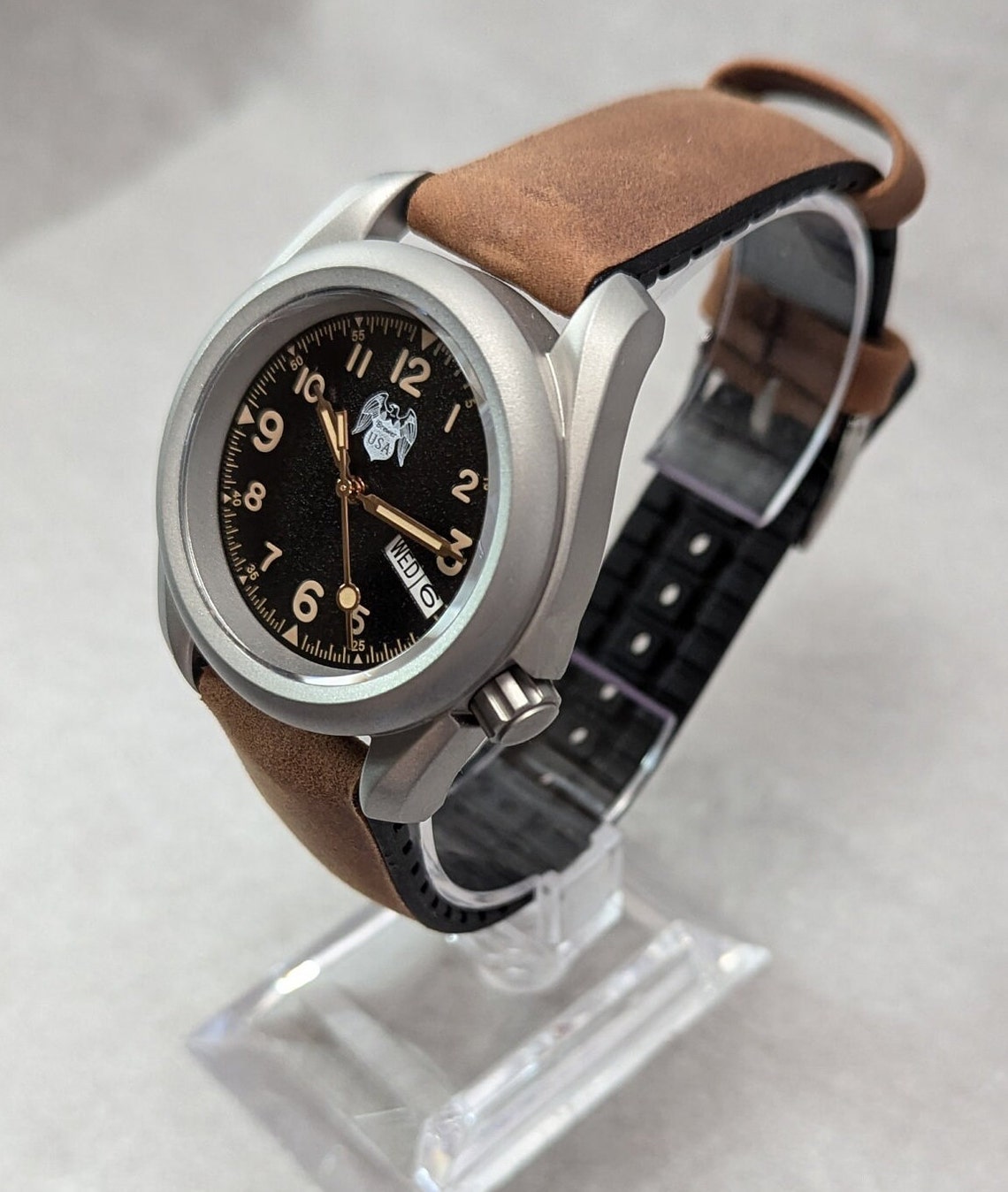 Sphinx 1927 Brewer USA Men's Automatic Watch: Black Dial, Seiko ...