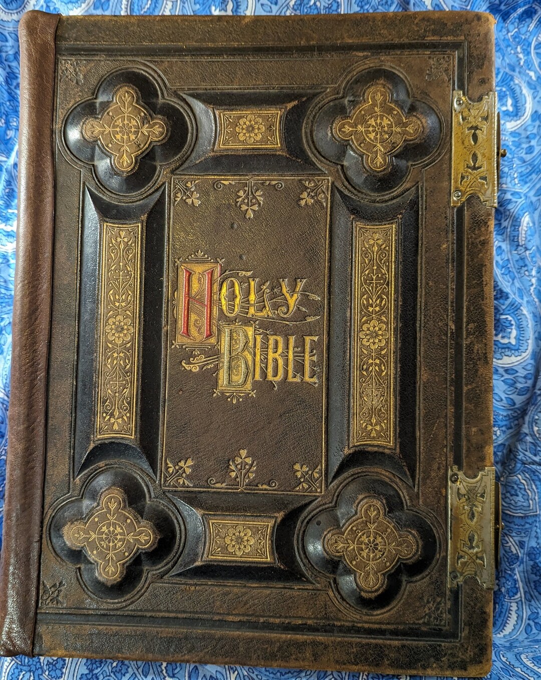 Rare Antique Leather the Holy Bible Devotional and Practical Commentary ...