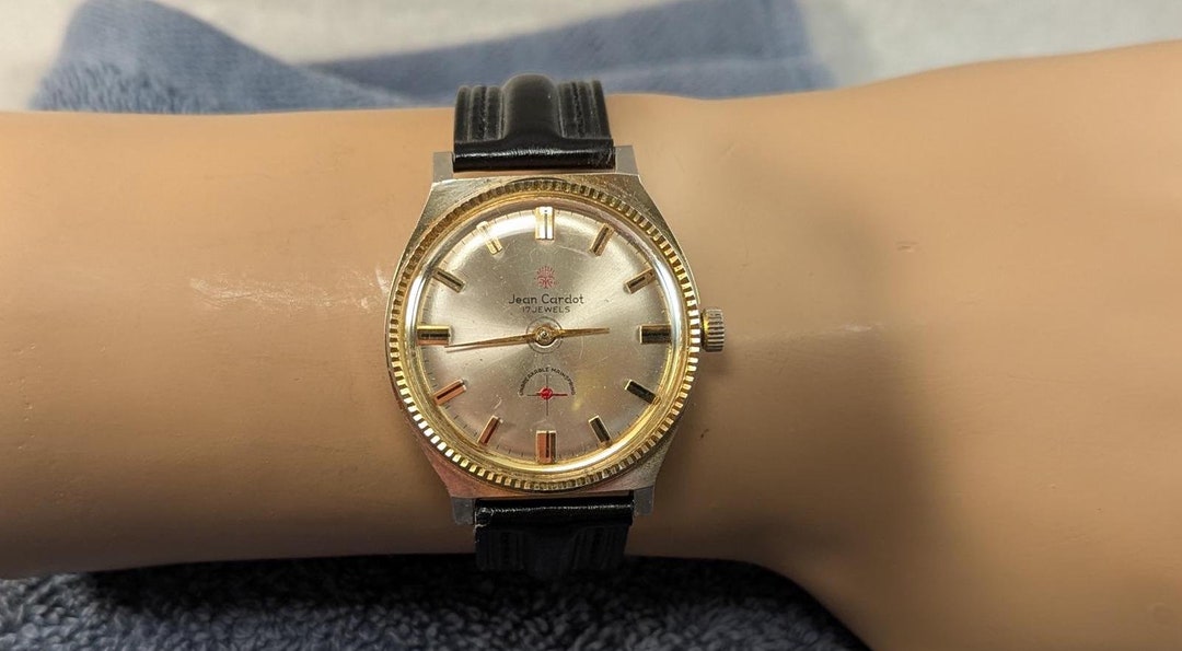 Vintage 1970s Jean Cardot Men's Watch: Swiss 17 Jewel Movement - Etsy